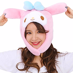 SAZAC Kigurumi Hat - My Melody - Cozy Costume Beanie Cap - Adult Size