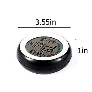 Reptile Terrarium Thermometer Humidity Gauge for Aquarium Tank with Touch Screen & Suction Cup