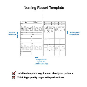 Pocket Nurse Report Sheet Notebook - Brain Sheet Template for MedSurg Nurses and CNA