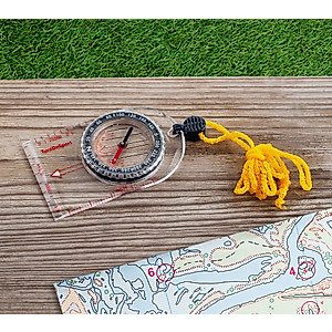 Boy Scout Hiking Compass TurnOnSport | Orienteering Compass for Kids Map Navigation - Small Survival Compass - Waterproof & Lightweight Small Survival Compass - Mini Camping Compass - Kids Camping Kit