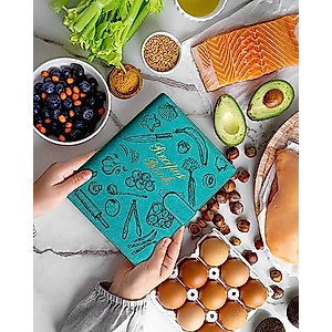 molekaus Recipe Book ，Blank Recipe Book to Write in Your Own Recipes，Recipe Notebook for Family Cooking， Removable Hardcover 7" x 10"Recipe Journal with 160 Pages-green