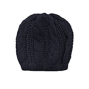 V28 Women Men Girls Boys Teens Cute Cat Ear Knit Cable Xmas Hat Cap Beanie Kittenear Black Medium