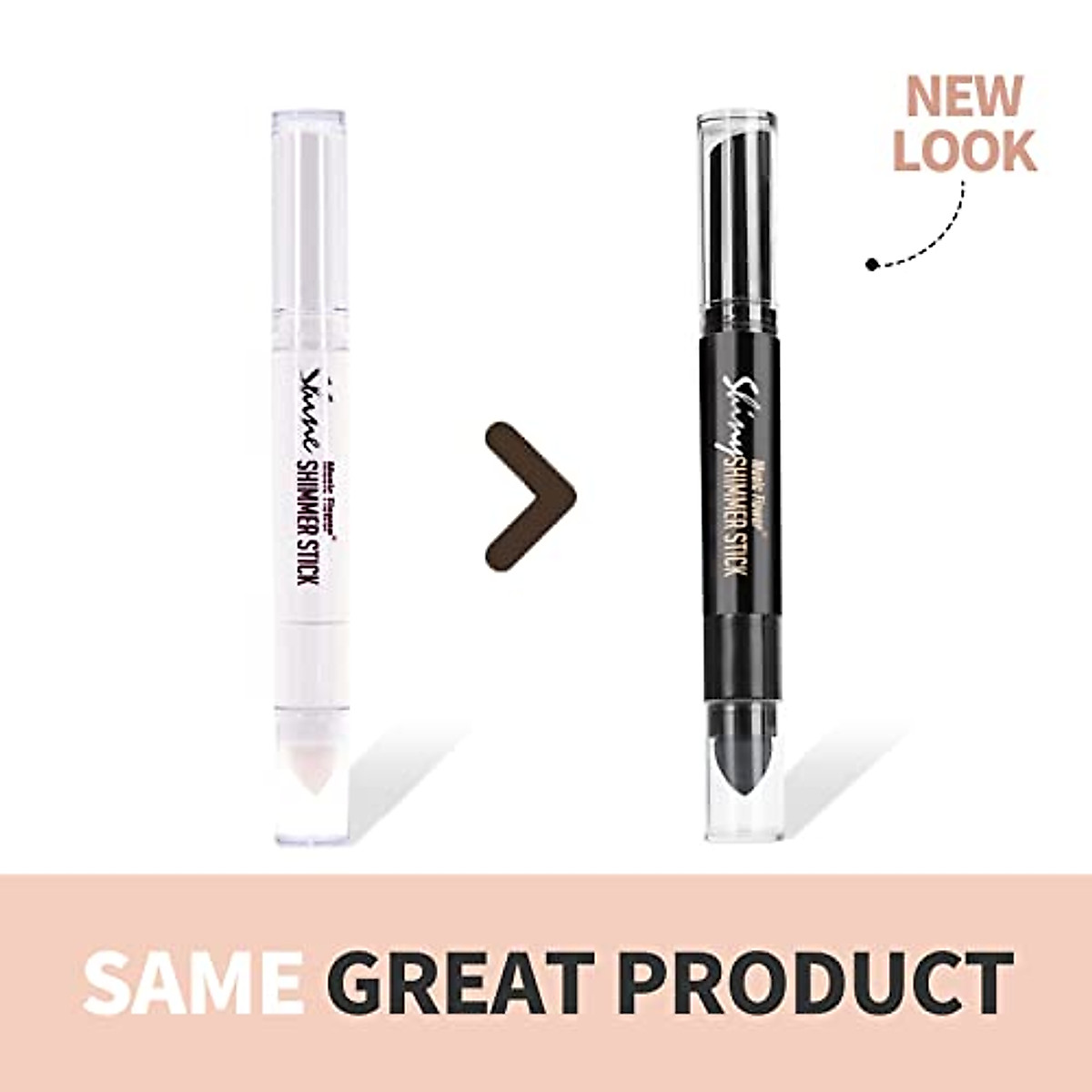 Music Flower Highlighter Stick, Double Ended Highlighter Makeup Stick with Sponge Brush, Shimmer Waterproof Long Lasting Smooth Silver Glitter Brighten Face Makeup Pencil, 1 Count