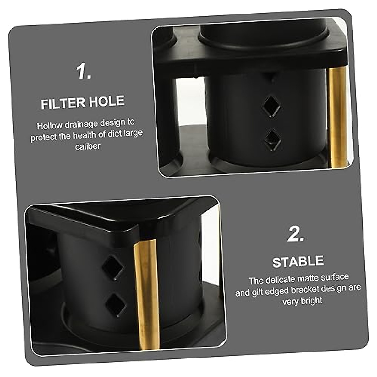 HEMOTON 6 pcs Silverware Kitchen Multi-function Steel Draining Flatware Chopstick Metal Double-grid Spoons Holder Fork Drain Chopsticks Tableware Utensil Stainless Crock Containers for