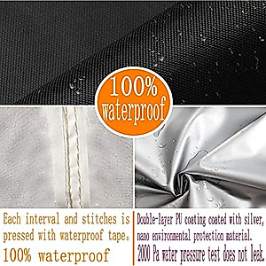 Grill Cover，Black Barbecue Grill Covers，75-Inch Waterproof UV Resistant Heavy Duty BBQ Gas Grill Cover，Fits Grills of Weber Nexgrill Brinkmann Char-Broil and More (L: 75" L x 28" D x 46" H)