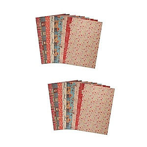 SOLUSTRE 18 Sheets 9 Gifts in Bulk Christmas Wrapping Paper Kraft Wrapping Paper Xmas Wrapping Paper Bulk Santa Claus Wrapping Paper Art Craft Wrapping Paper Vintage Gift Wrapper Decorate