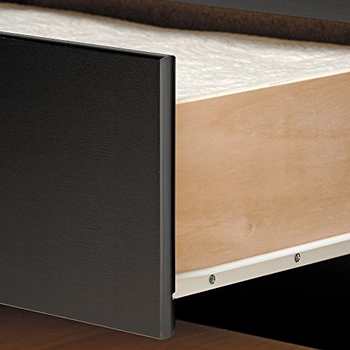 Prepac Captain's Platform Storage Bed with 6 Drawers, Twin, Black & Twin Bookcase Headboard, Black