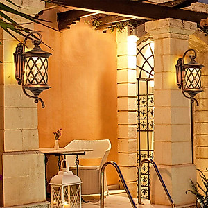 ZHDWOALG Farmhouse Chandelier Outdoor Wall Mount Light Fixture Waterproof Exterior Sconces with Aluminum Housing Wall Sconce Light Creative Wall Lantern for Patio, Deck, Yard, Garden, Path, Home Moder