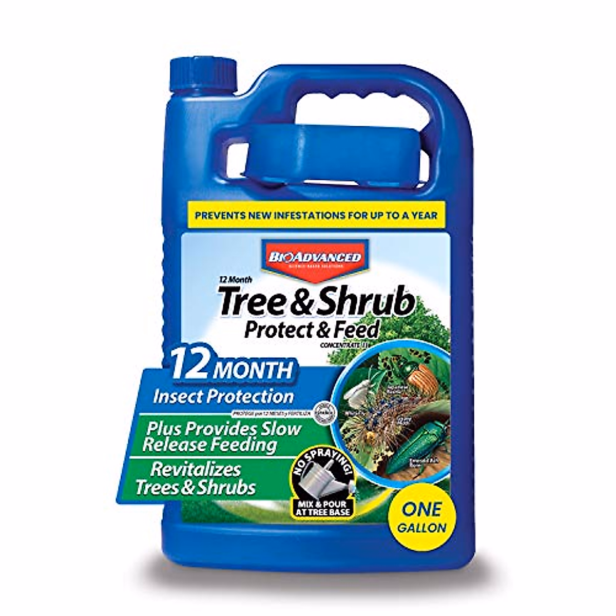 BioAdvanced 12 Month Tree and Shrub Protect and Feed II, Concentrate, 1 Gal