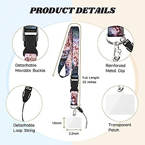 FGY Cell Phone Lanyard for Around Neck, 3 Pieces Starry Sky Neck Strap with 6 Clear Tether Tabs, Detachable Neck Strap Lanyard for Phone with Release Buckle for Men Women Teen, Fit for Most Smartphone
