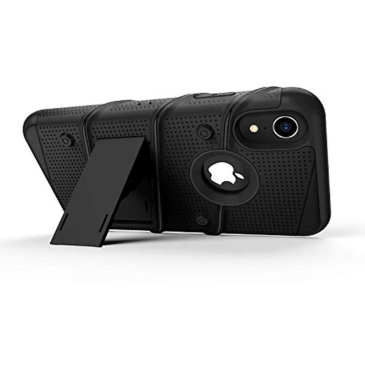 ZIZO Bolt Series for iPhone XR Case with Screen Protector Kickstand Holster Lanyard - Black