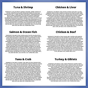 Meow Mix Wet Cat Food Variety Bundle | 6 Flavors, (2) Cups Each: Tuna Shrimp, Salmon Ocean Fish, Tuna Crab, Chicken & Liver, Chicken Beef, and Turkey & Giblets (2.75 OZ.) | Plus Kitty Toy and Magnet!