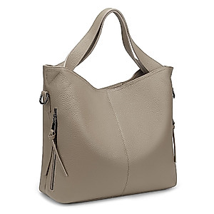 YALUXE Genuine Leather Hobo Bags for Women Slouchy Tote Handbag Purse Crossbody Bag Top Handle Shoulder Bag