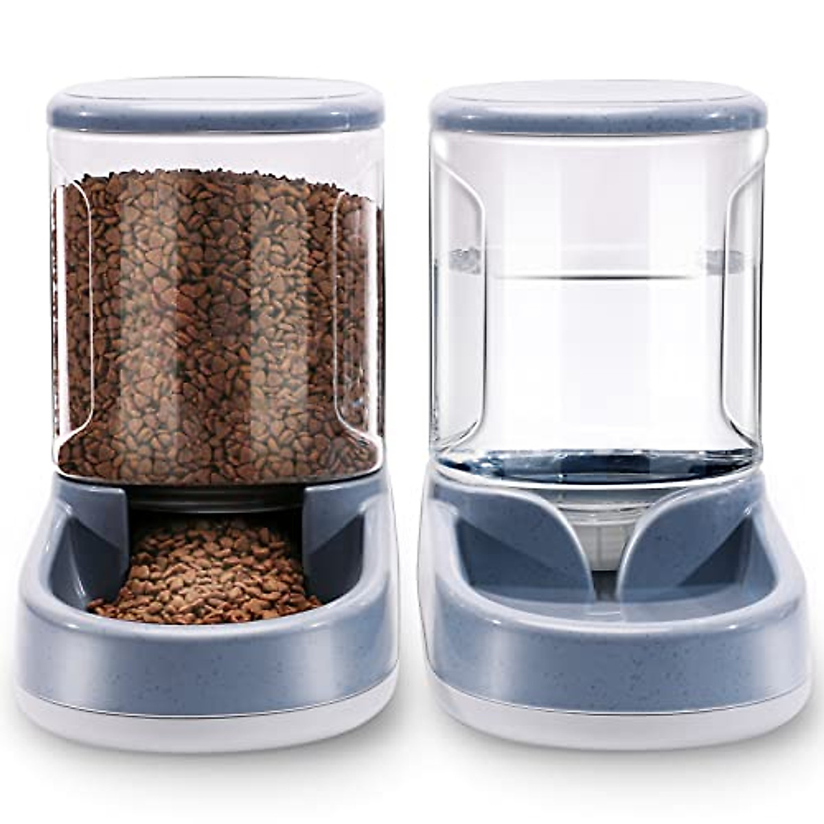 LeYoMiao Medium and Small Pet Automatic Food Feeder and Drinker Set 3.8 L, Dog Travel Supplies Feeder and Drinker Cat Rabbit Pet Animal (Food Feeder +Waterer)