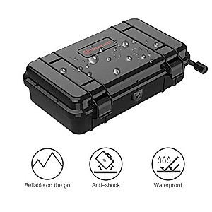 Smatree Waterproof Hard Case Compatible for Gopro Hero 11/10/9/8/7/6/5/Hero 2018 /DJI Osmo Action, Portable, Shock, Durable(Camera and Accessories NOT Included)(Black)