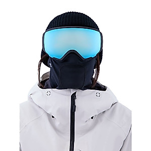 Anon WM1 Womens Goggles + Bonus Lens + MFI Face Mask, Frame: Black, Lens: Perceive Variable Blue