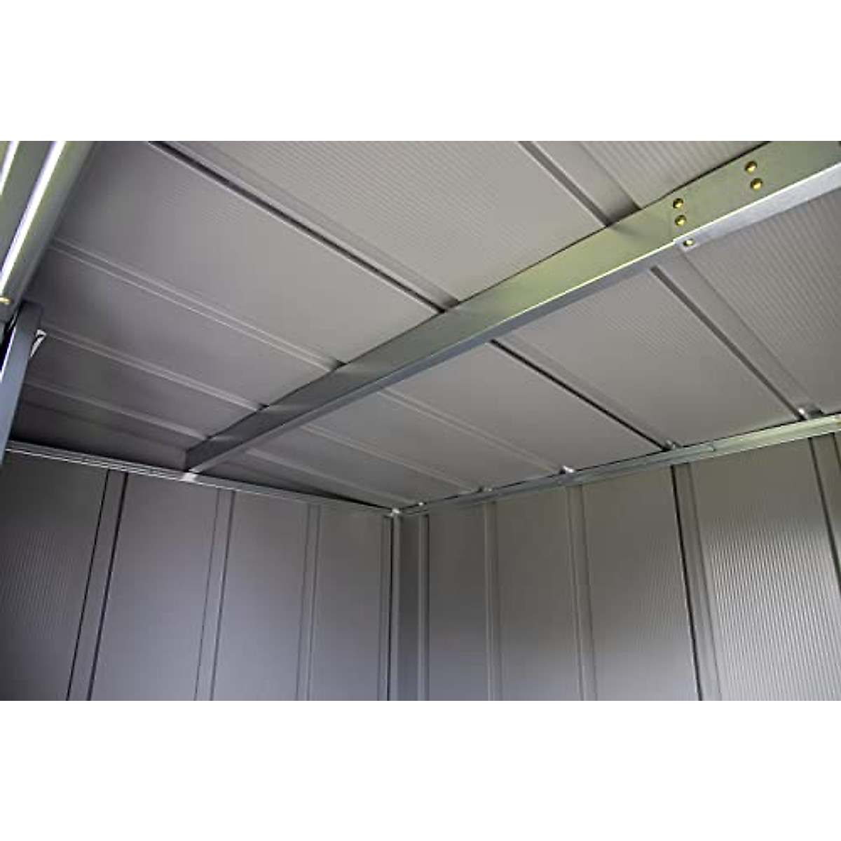 Arrow Classic Steel Storage Shed, 10x4, Flute Grey