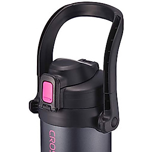 Zojirushi SD-BD20-BP20-BP2060ml Water Bottle, Direct Drinking, Sports Type, Stainless Steel Jug Bottle, 0.6 gal (2.06 L), Pink Black