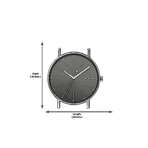 Skagen Men's Signatur Three-Hand Brown Leather Band Watch (Model: SKW6578)