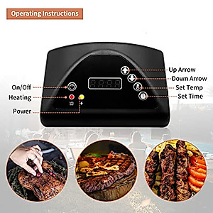 Digital Control Panel, Masterbuilt Replacement Parts, Compatible with Masterbuilt MB20071317/ 20071117/ 21071218 and More MB Electric Smoker Models Top Controller, Part Number：9907160014