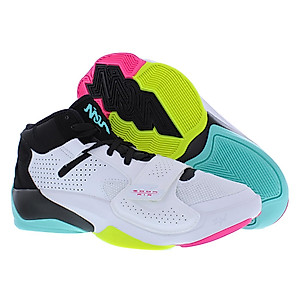 Jordan Zion 2 Men's Basketball Shoes, White/Volt-Black-Dynamic Turquoise, 9.5 M US