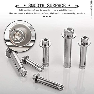 Expansion Screw, Stainless steel expansion bolts, screws, screws, Hardware Accessories - Expansion Bolt 304 Stainless Steel Sleeve Anchors for Household, Industrial, M10*120 4pcs (Color : M10*80 4pcs)