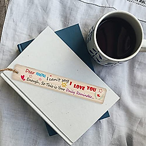 Wooden & Antique - Dear Mom, I Can't Say I Love You Enough, So This is Your Remainder. Wooden Bookmarks, Special Design Wooded Signed Bookmarks for Women, Book Markers for Men