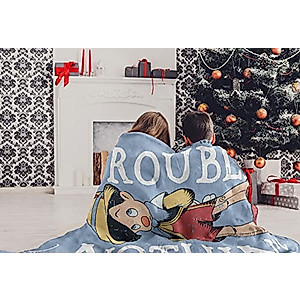 Northwest Disney's Pinocchio Micro Raschel Throw Blanket, 46" x 60", Trouble