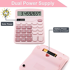 Office Desk Calculator 12 Digits (Pink)