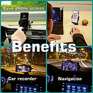 Mariety Universal Phone Mount for Car - 4-in-1 for Dashboard - Windshield - Air Vent – Desk - Car Phone Holder Mount - Cell Phone Holder Car - Car Phone Mount