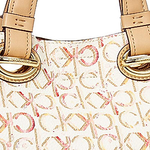 Calvin Klein Lucia Novelty Shopper, Cherub White Multi Painted Linear