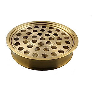 Communion Ware 3 Holy Wine Serving Trays with A Lid & 2 Stacking Bread Plates with A Lid - Stainless Steel (Brass/Gold)