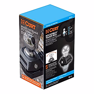 CURT 40047 RockerBall Cushion Hitch Trailer Ball 7,500 lbs, 2-Inch Diameter, 1-Inch Shank