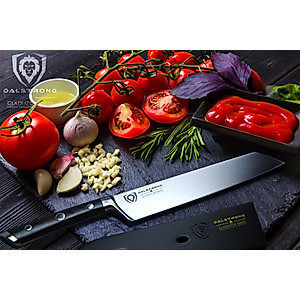 Dalstrong Kiritsuke Chef Knife - 8.5 inch - Gladiator Series Elite - Forged German High Carbon German Steel - Full Tang Kitchen Knife - Black G10 Handle - w/Sheath - Chef's Knife - NSF Certified