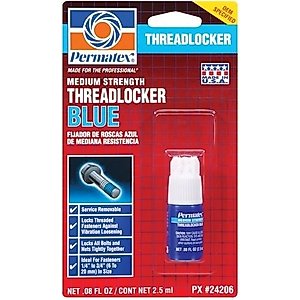 Permatex 24206 Medium Strength Threadlocker Blue .08 oz Bottle