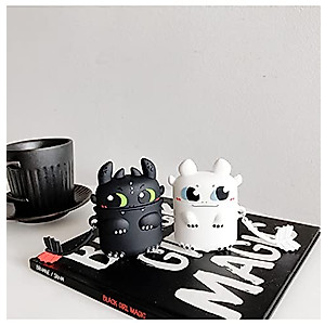 Air Pod 3 Case, Cute Cartoon Design Case Compatible with Air Pod 3rd Generation Case 2021, Protective Premium Silicone Case with Keychain. (3rd Night Evil Black)