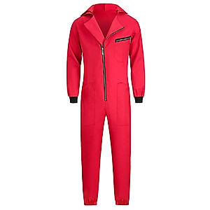 Casa De Papel Money Adult Heist Costume Red Jumpsuit Women Halloween L