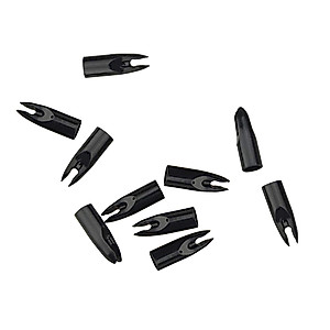 SHARROW 50pcs Archery Arrow Nocks Hunting for 7mm Arrows Shaft (Black)