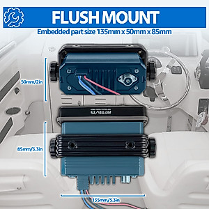 Retevis RM20 Marine VHF Radios for Boats, Marine Band Radio, Built in GPS, DSC, IP67 Waterproof, NOAA Weather, Fixed Mount Ship to Shore Radio for Boats(Black)