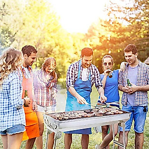 Barbecue Charcoal Grill Stainless Steel Folding Portable BBQ Tool Kits for Outdoor Cooking Camping Hiking Picnics Tailgating Backpacking or Any Outdoor Event (Large)