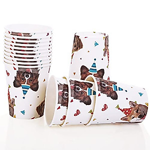 175PCS Dog Themed Birthday Party Supplies Dog Party Plates Cups and Napkins Sets for Puppy Dog Pals Birthday Party Decorations, Serves 25