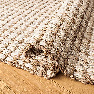 Safavieh Natural Fiber Collection 2' x 3' Ivory/Natural NF186A Handmade Contemporary Rustic Farmhouse Premium Jute Entryway Living Room Foyer Bedroom Kitchen Accent Rug