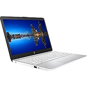 HP Premium 11" HD IPS Laptop, Intel Celeron N Processor 2.60GHz Turbo Speed, 4GB DDR4, 128GB Storage(64GB SSD+64GB MSD), Ultra-Fast WiFi Speed, Windows 11 OS, Pearl White Color (Renewed)