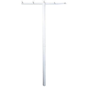 Household Essentials Outdoor Clothesline, 86 inches high, 46 inches Wide, and 3 inches deep 3-inch Diameter Post, White