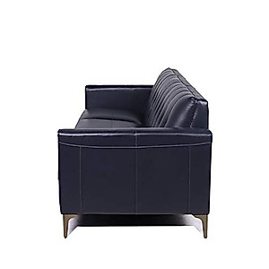 Nice Link Home Furnishings Payton Leather Sofa in Navy