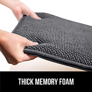Gorilla Grip Antifatigue Mat Set of 2 and Chair Pads Set of 2, Antifatigue Mats Size 17x48 and 17x24, Supportive Memory Foam, Chair Cushion Size 16x16, Microfiber, Both in Gray, 2 Item Bundle