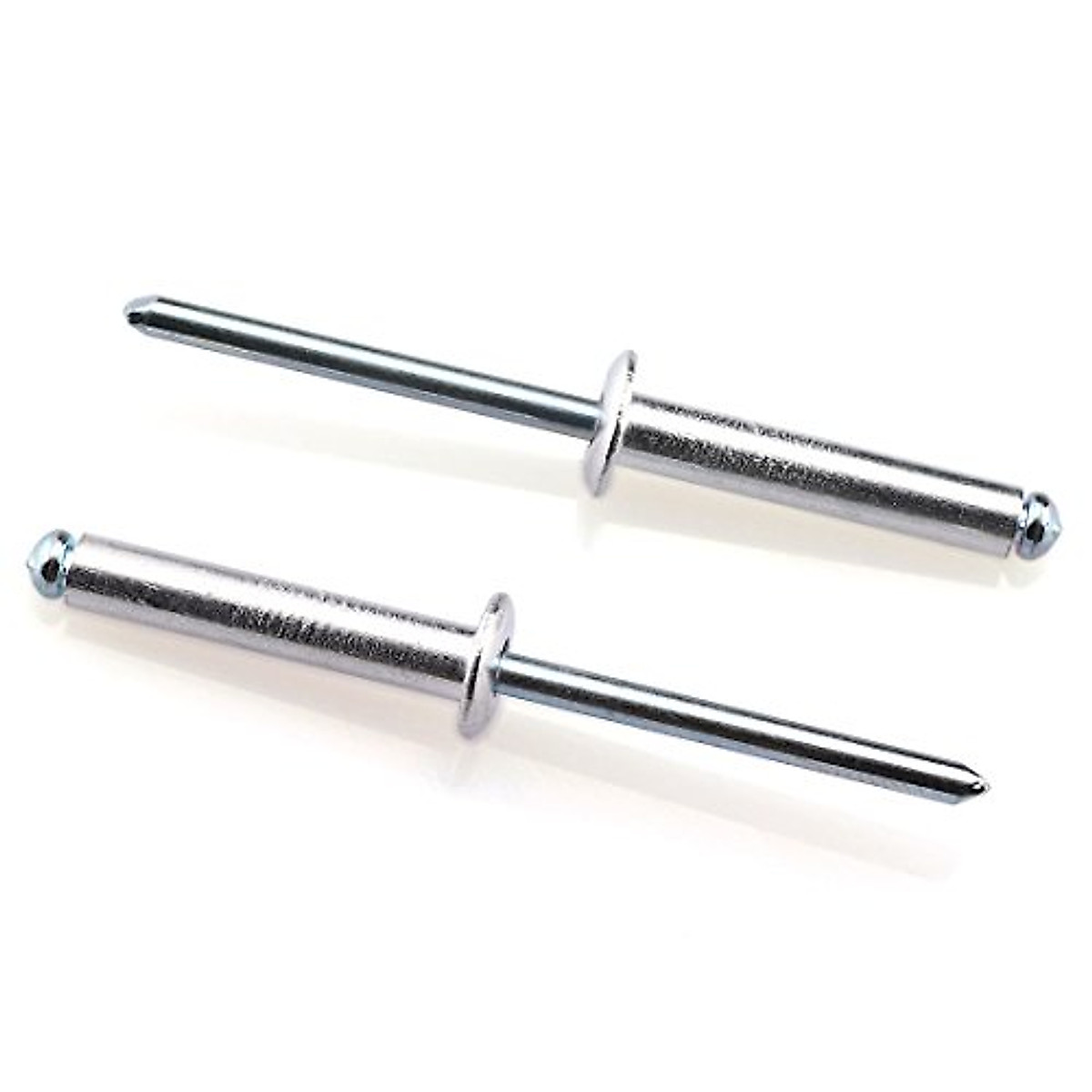 HJ Garden 120pcs 3/16 x 1 Inch (4.8x25mm) Aluminum Blind Rivet Self-Plugging Open End Decorating Fastener Nails Pop Rivets Core Pulling Rivets Grip Pange 11/16-3/4 Inch (17.4-19mm)