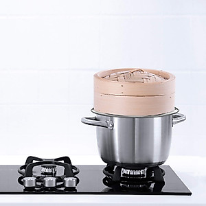 Boao 2 Pieces 11 Inch and 12 Inch Steam Ring, Stainless Steel Steaming Ring Adapter Fits 8 to 12 inches Stock Pots