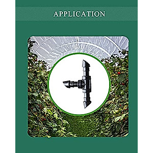 Irrigation Tubing Tee,Tee Connector for 1/4'' Drip Irrigation Tubing Parts drip Irrigation Fittings,Pack of 50