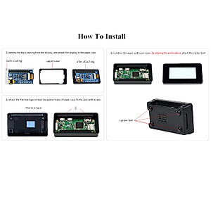 2.13inch Touch e-Paper Display with ABS Case for Raspberry Pi Zero 2 W/Raspberry Pi Zero/Pi Zero W/Pi Zero WH, 250x122 Pixels E-Ink, Paper-Like Effect Support Partial Refresh